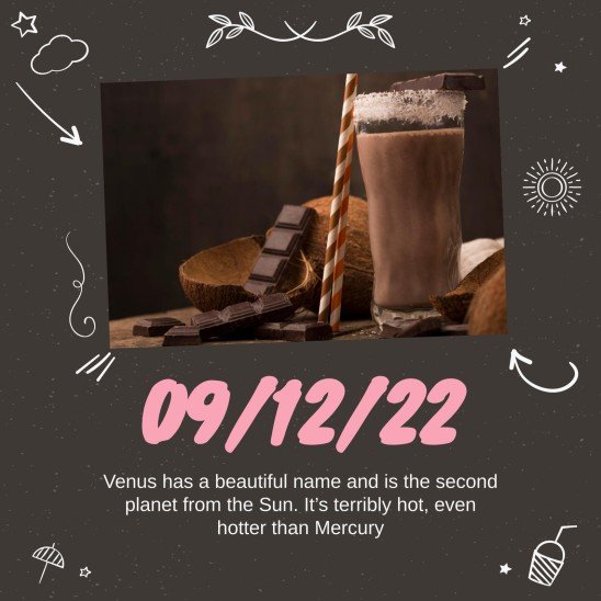 Chocolate Milkshake Day IG Posts for Cafeterias | Google Slides