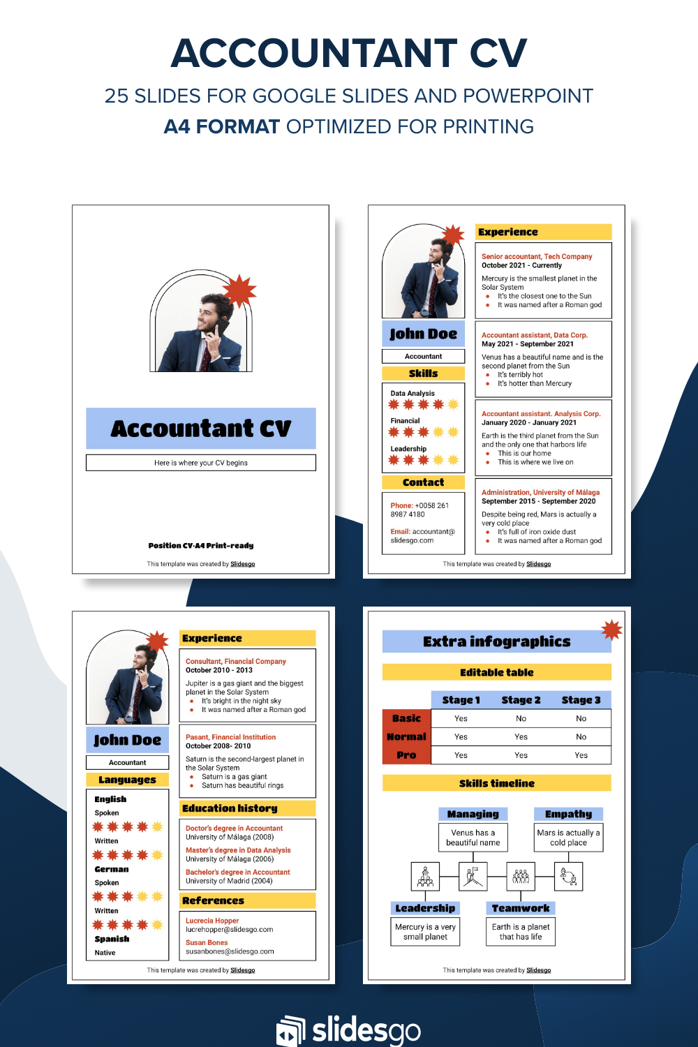 Accountant CV | Google Slides & PPT template