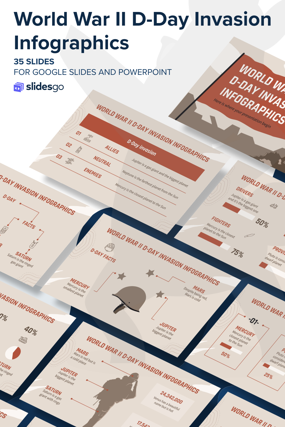 World War II D-Day Invasion Infographics