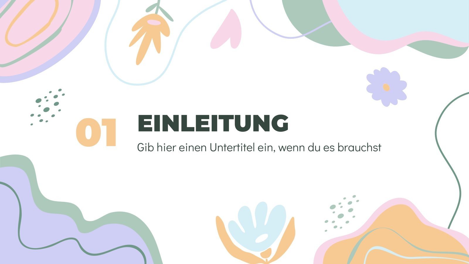 Pastel & Floral Memphis With Organic Shapes Thesis Defense