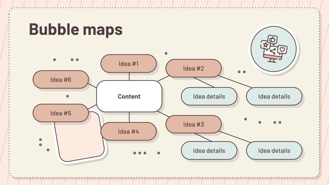 Bubble Maps for Content Marketing | Google Slides & PPT