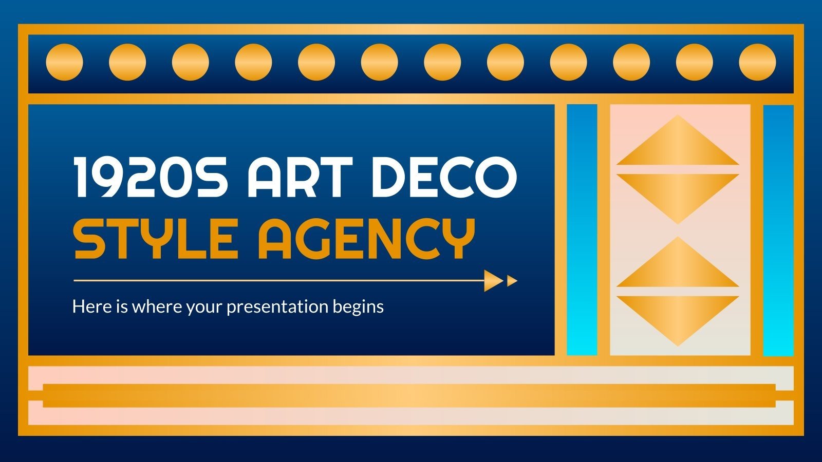 Agencia 1920s art deco | Google Slides y PowerPoint