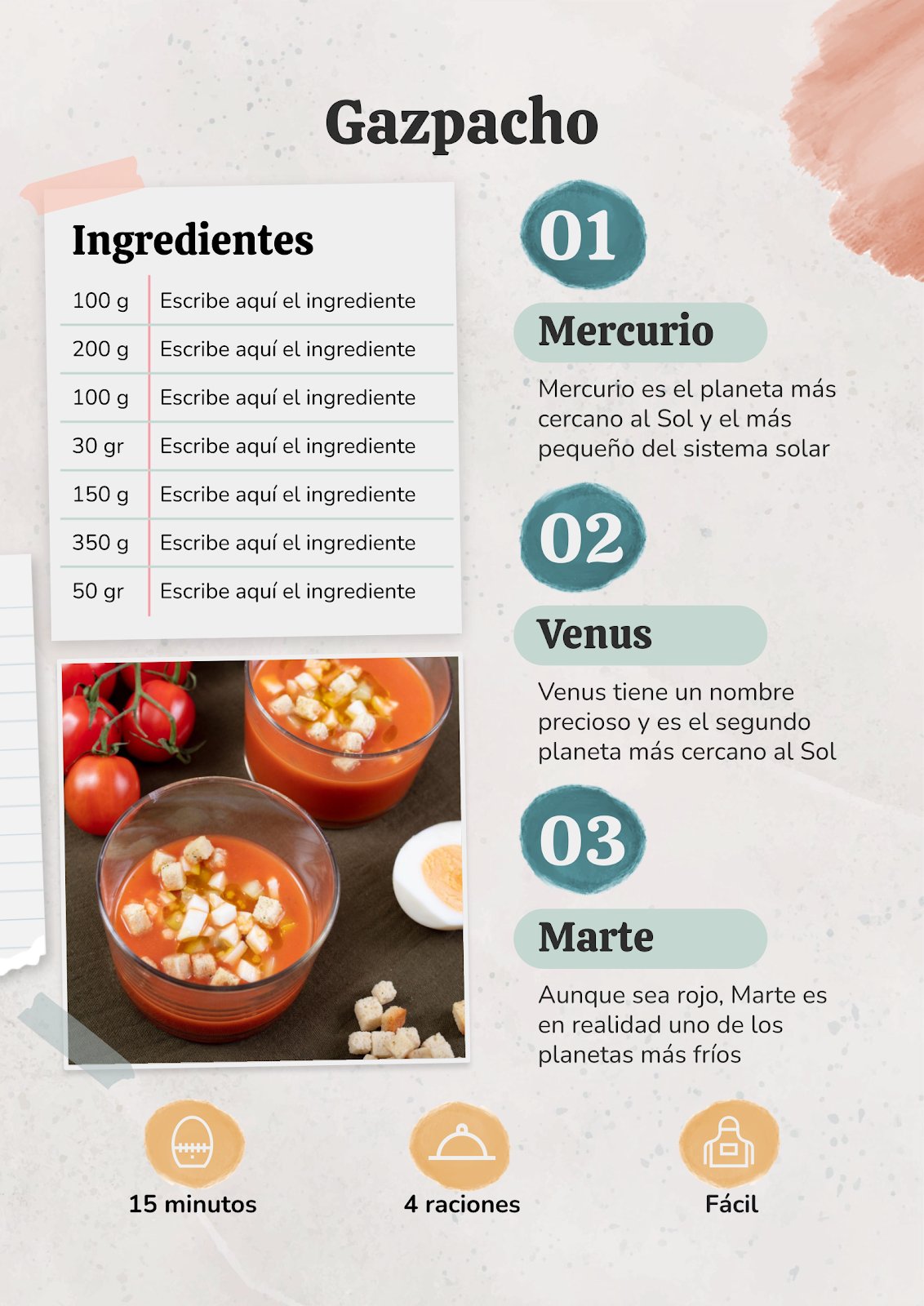 Spanish Food Cookbook | Google Slides & PowerPoint