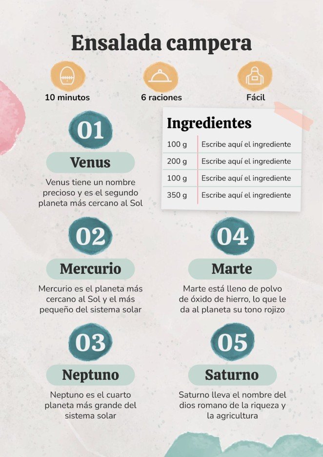 Spanish Food Cookbook | Google Slides & PowerPoint