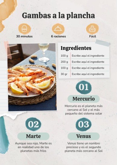 Spanish Food Cookbook | Google Slides & PowerPoint