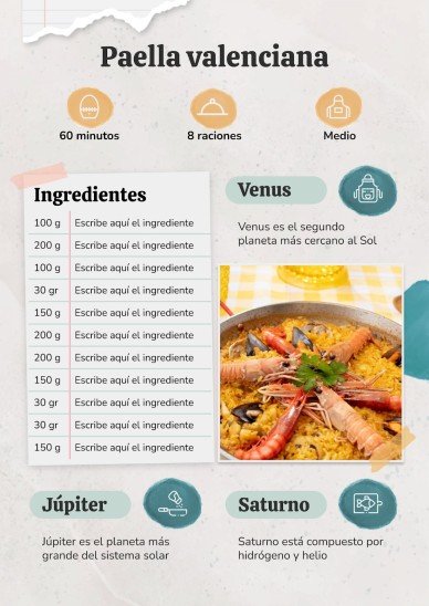 Spanish Food Cookbook | Google Slides & PowerPoint