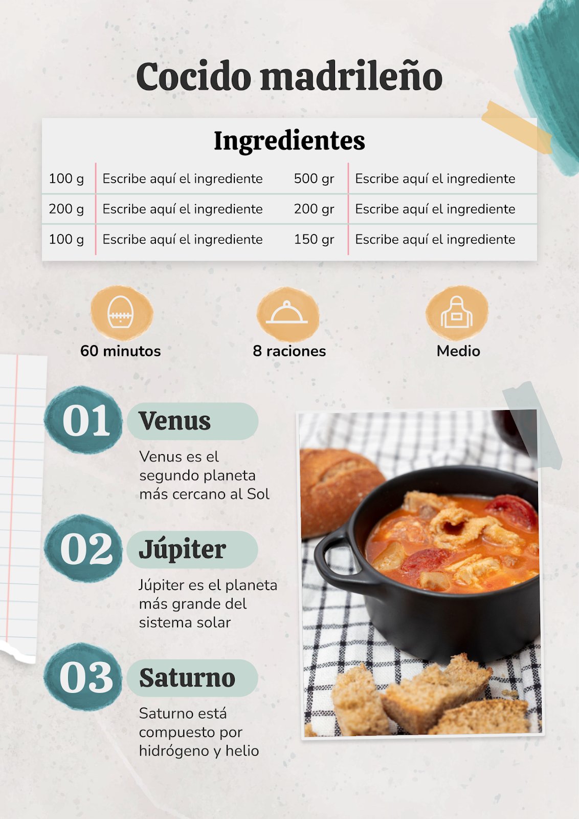 Spanish Food Cookbook | Google Slides & PowerPoint