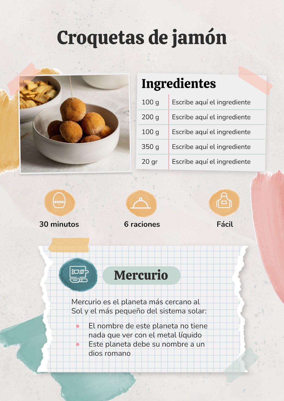 Spanish Food Cookbook | Google Slides & PowerPoint