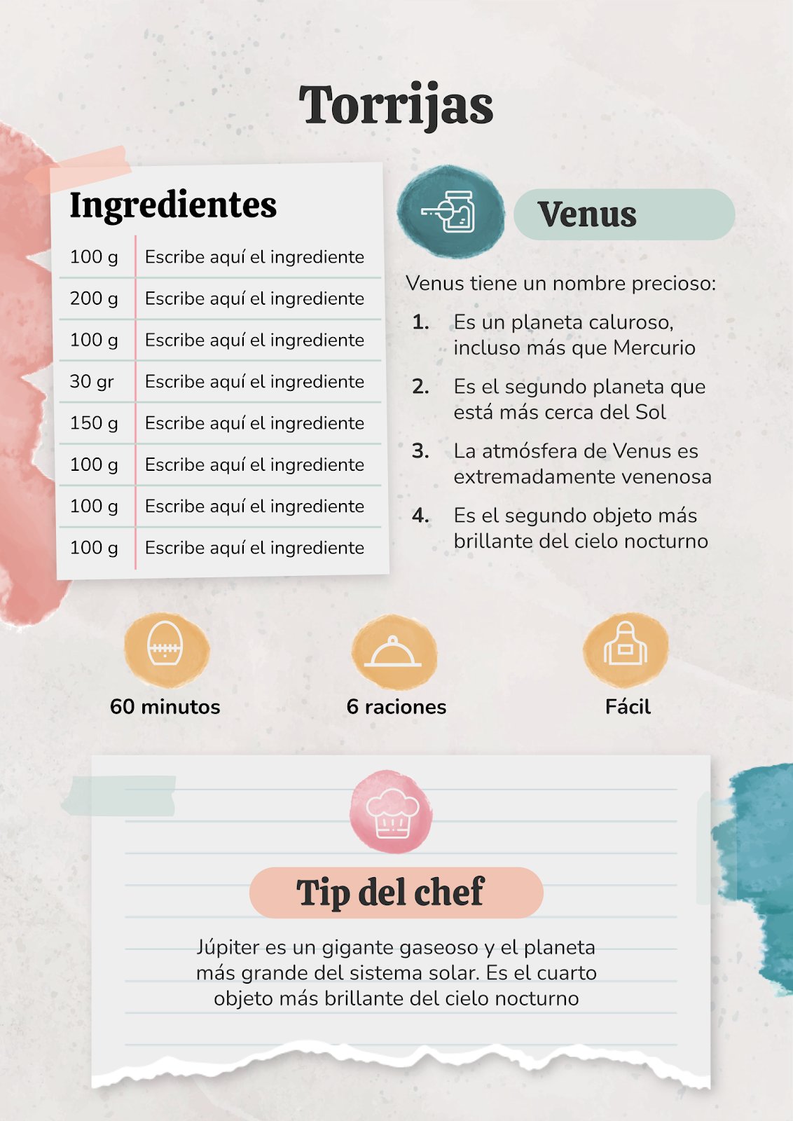 Spanish Food Cookbook | Google Slides & PowerPoint