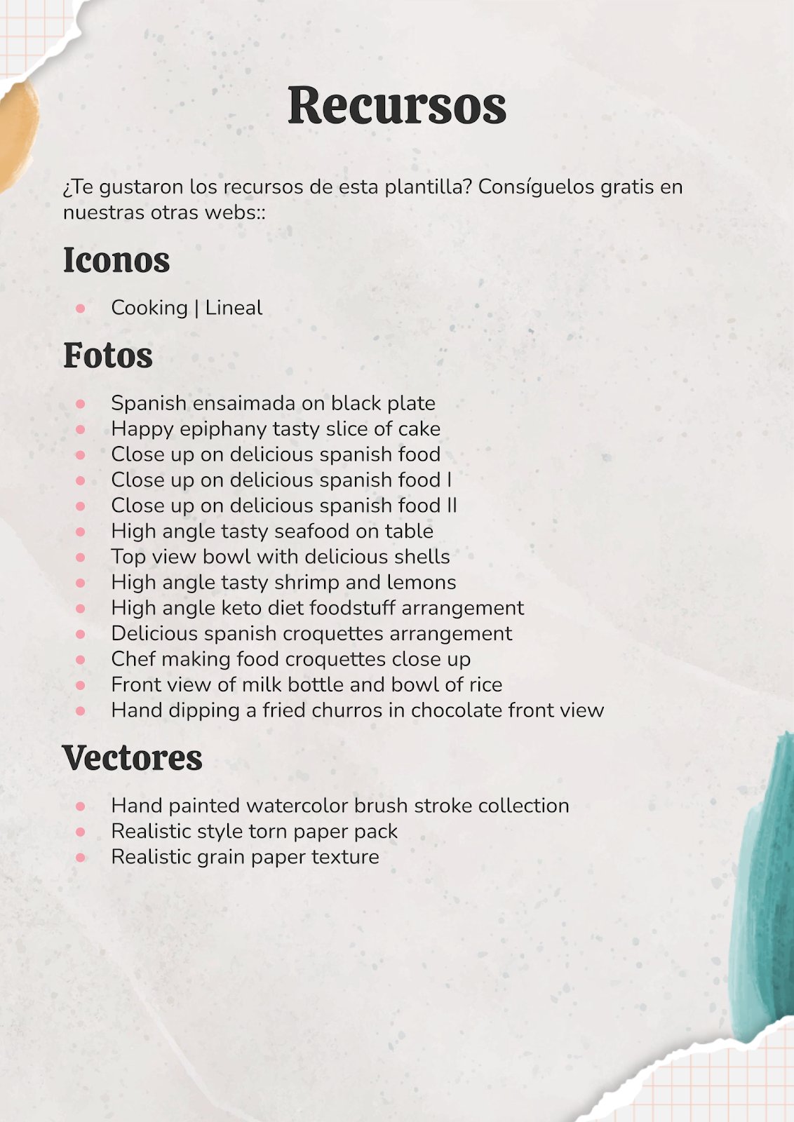 Spanish Food Cookbook | Google Slides & PowerPoint