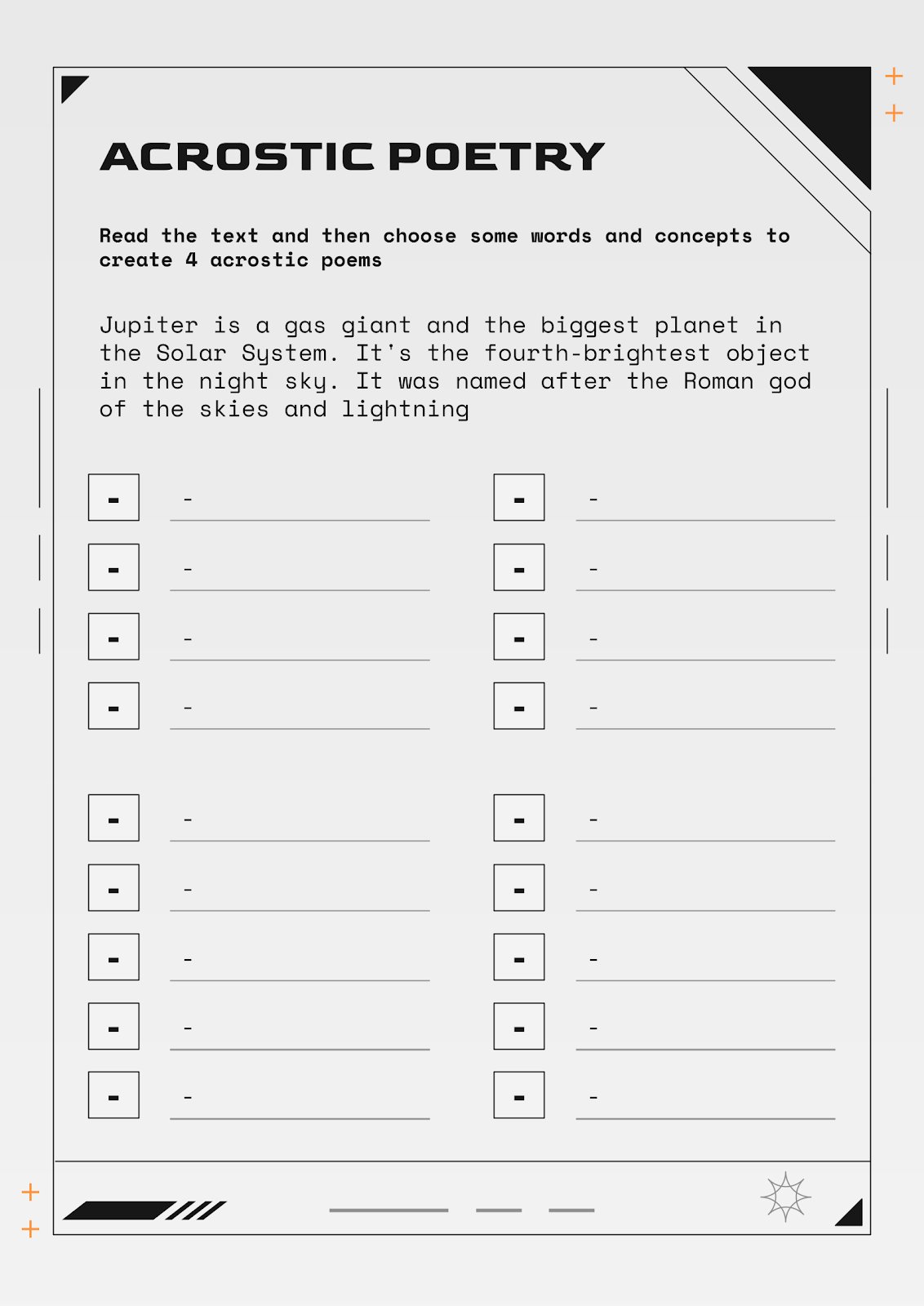 Printable Acrostic Poetry Slides | Google Slides & PowerPoint