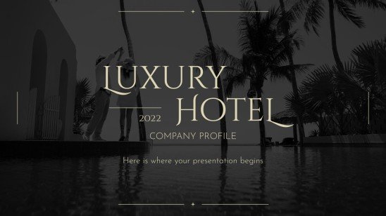 Profil d'entreprise d'un hôtel de luxe | Google Slides et PPT