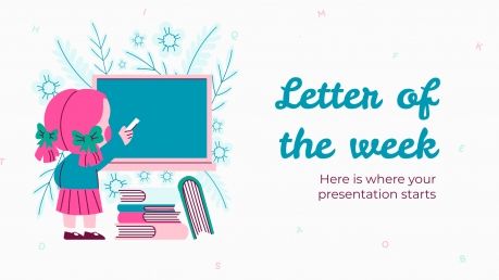 Letra da semana | Modelo para Apresentações Google e PPT