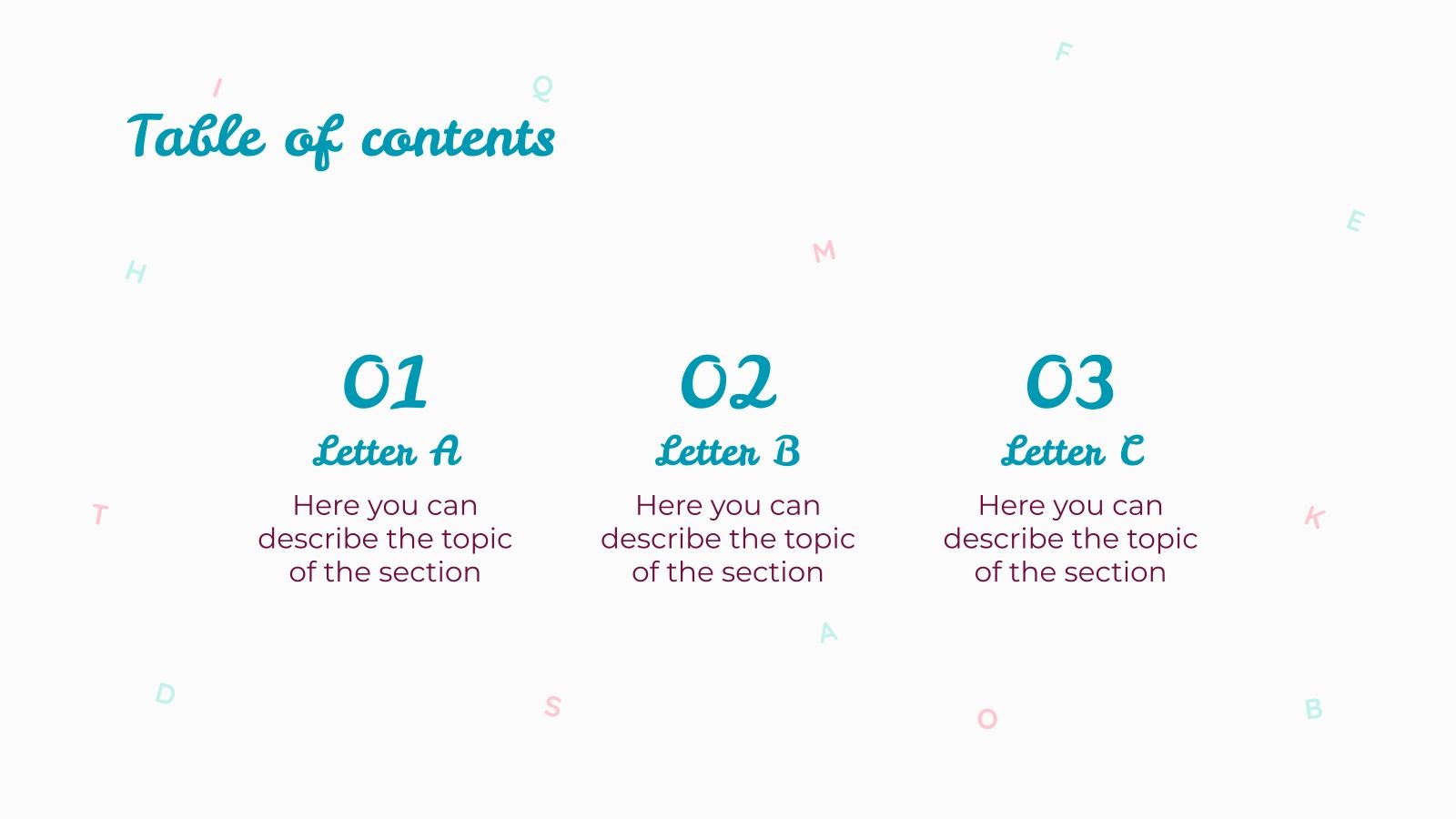 Letra de la semana | Plantilla de Google Slides & PPT