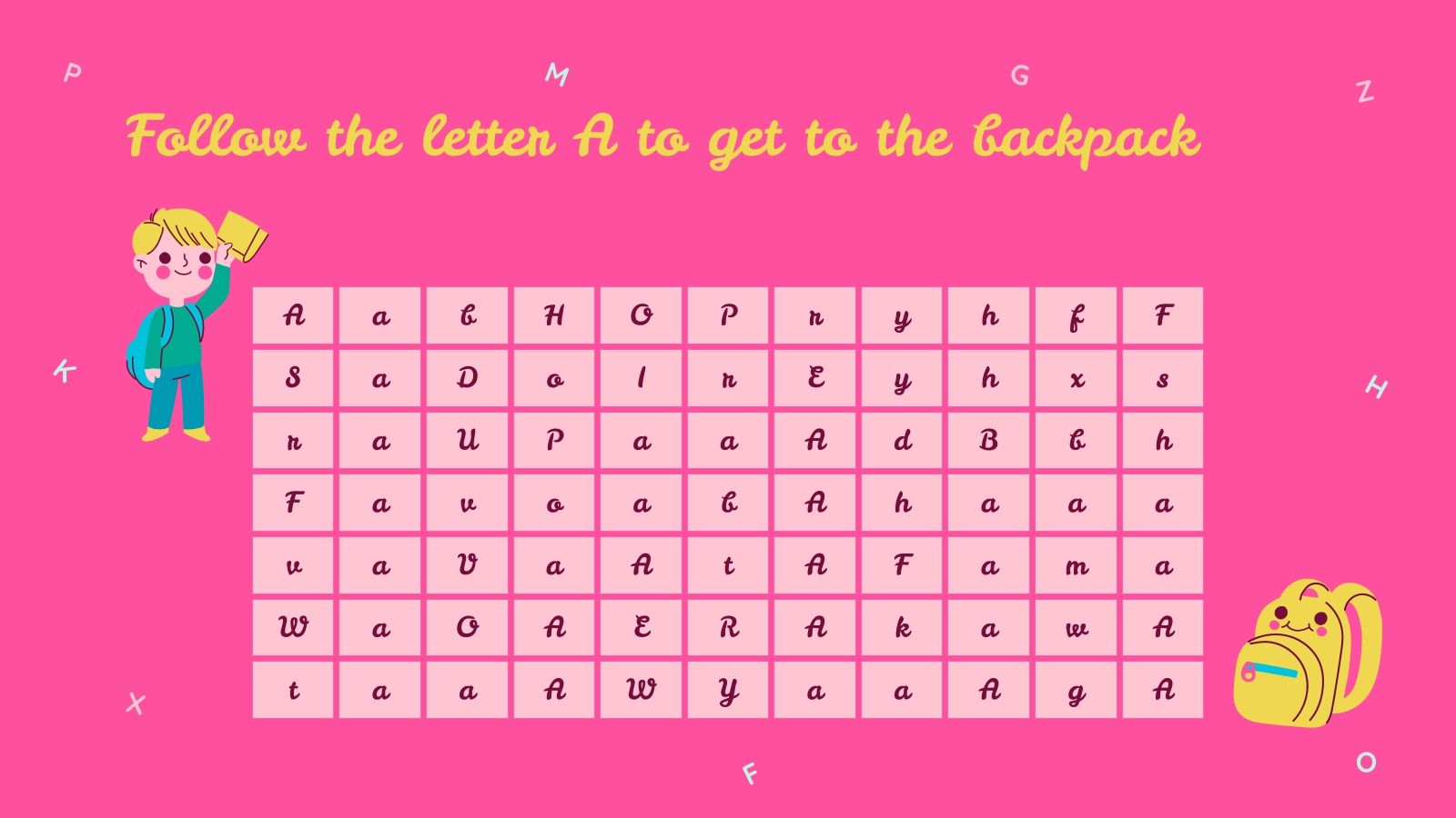 Letra de la semana | Plantilla de Google Slides & PPT