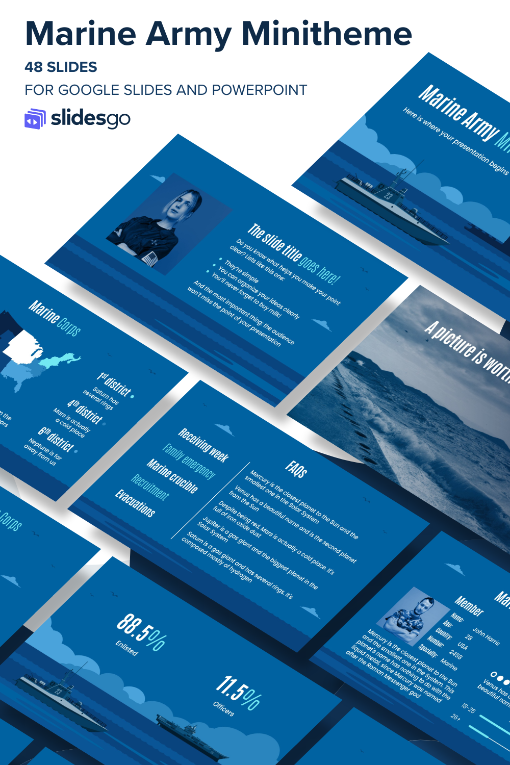 Marine Army Minitheme | Google Slides & PowerPoint template