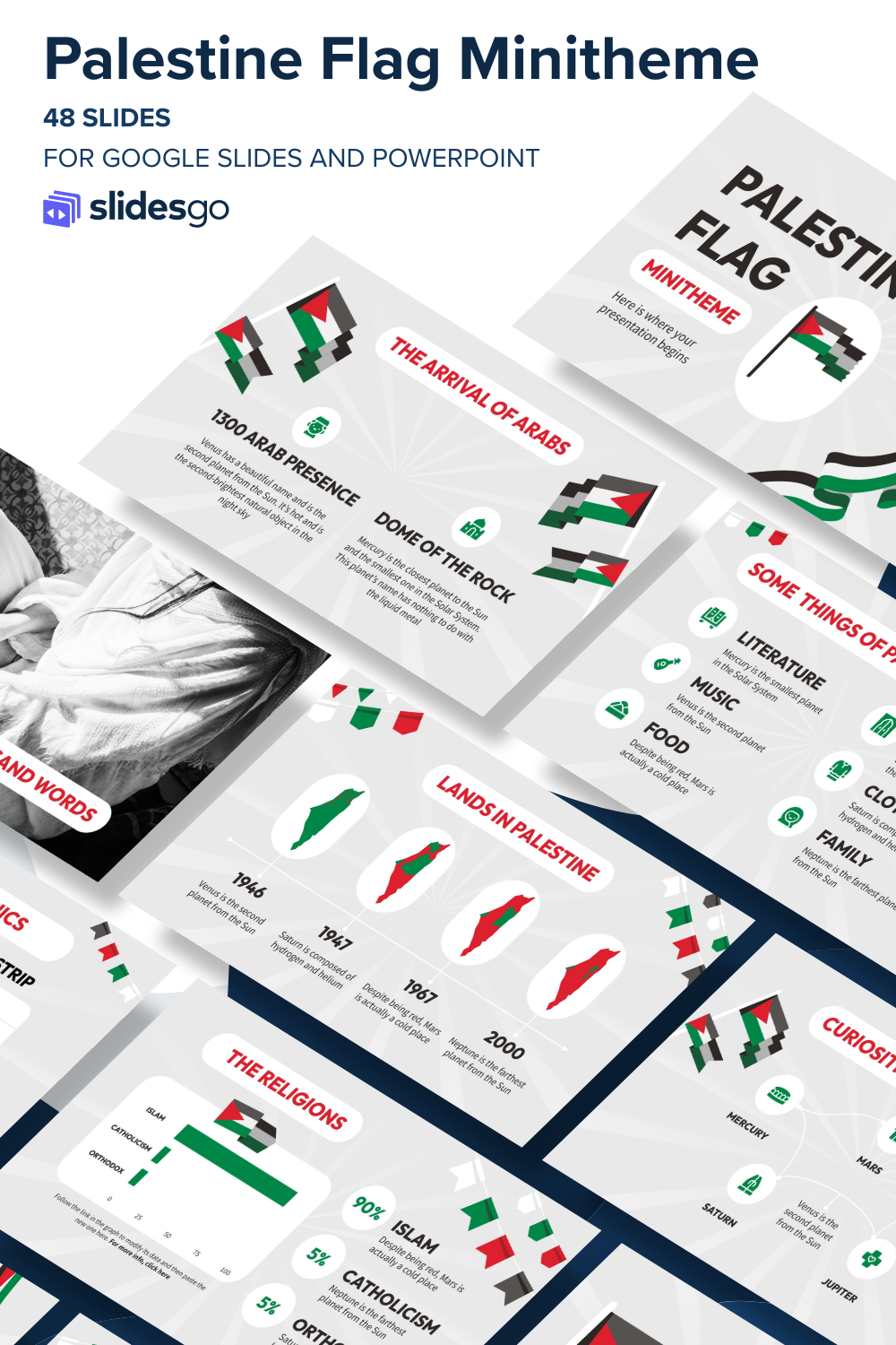 Palestine Flag Minitheme | Google Slides and PowerPoint