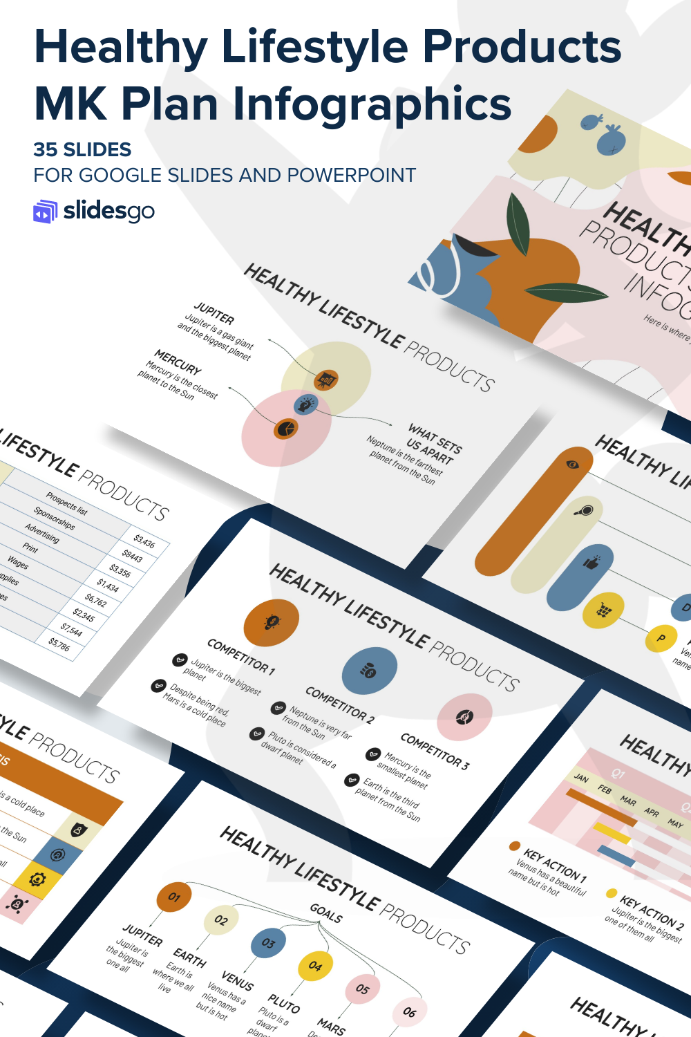 Healthy Lifestyle Products MK Plan Infographics