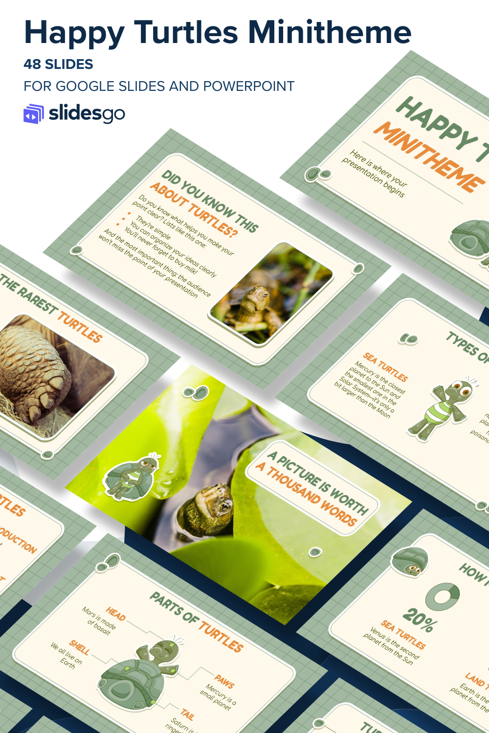 Happy Turtles Minitheme | Google Slides and PowerPoint