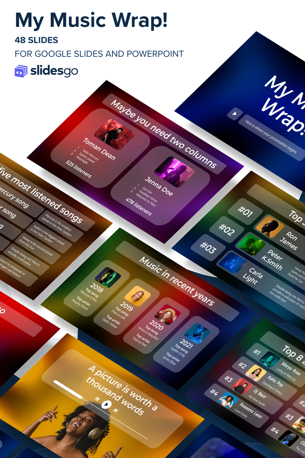 My Music Wrap! | Google Slides and PowerPoint