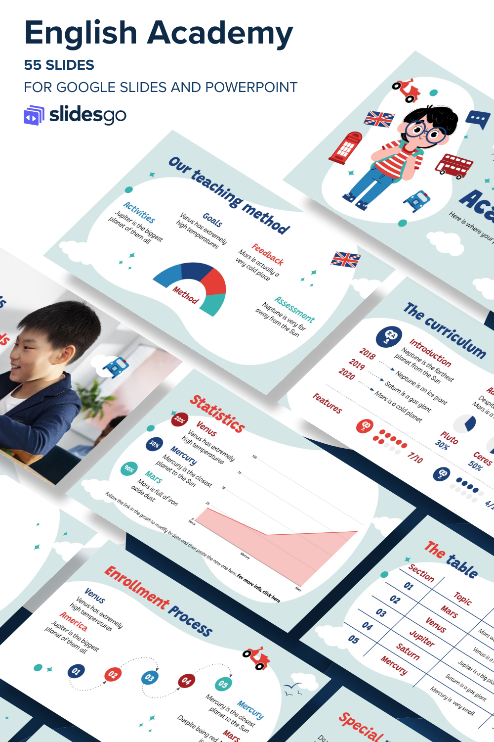 English Academy | Google Slides and PowerPoint