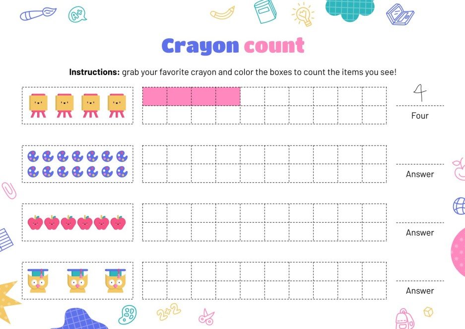 Printable Back to School Activities for Pre-K | Google Slides
