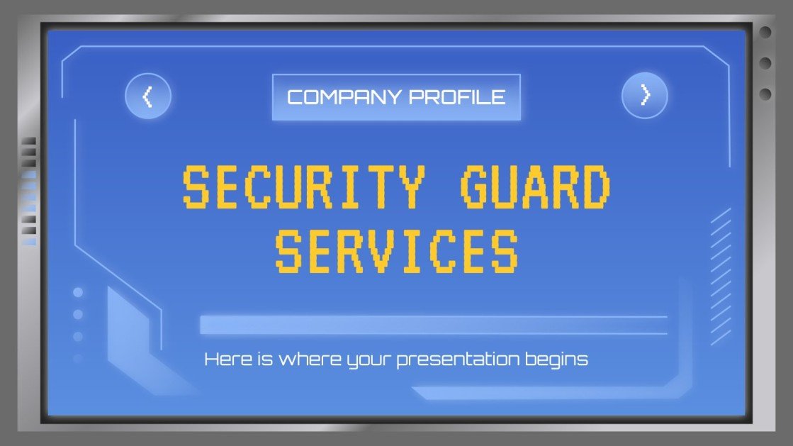Security Guard Services Company Profile | Google Slides & PPT