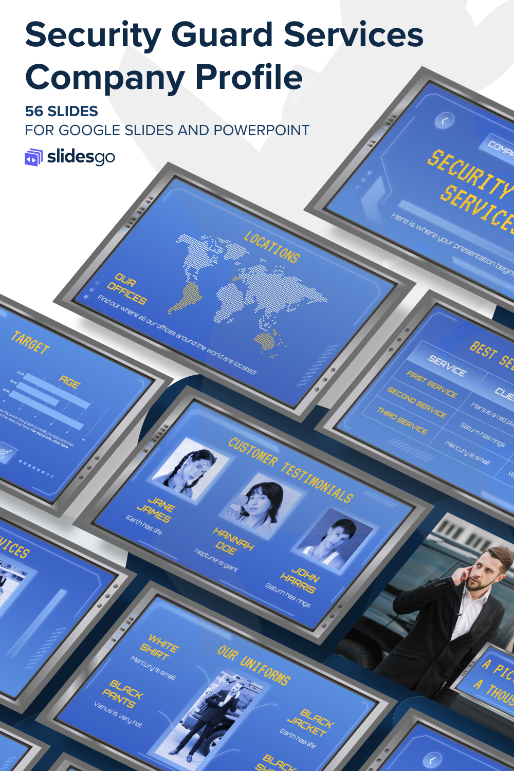 Security Guard Services Company Profile | Google Slides & PPT