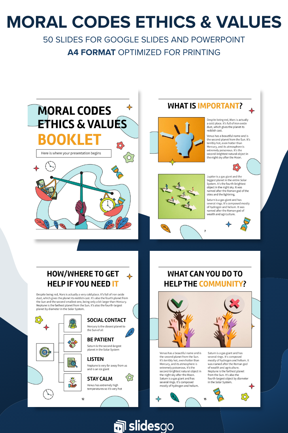 Moral Codes Ethics & Values Booklet | Google Slides & PPT