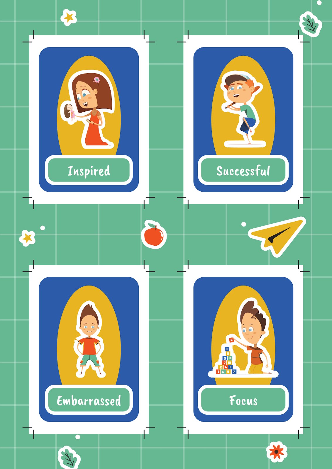 Tarjetas educación física y teatro primaria | Google Slides