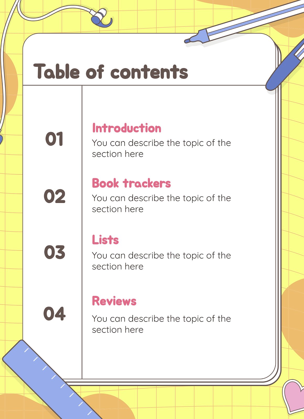 Reading Lists and Bookmarks for Printing | Google Slides & PPT