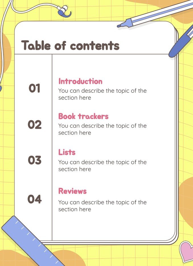 Reading Lists and Bookmarks for Printing | Google Slides & PPT