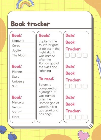 Reading Lists and Bookmarks for Printing | Google Slides & PPT