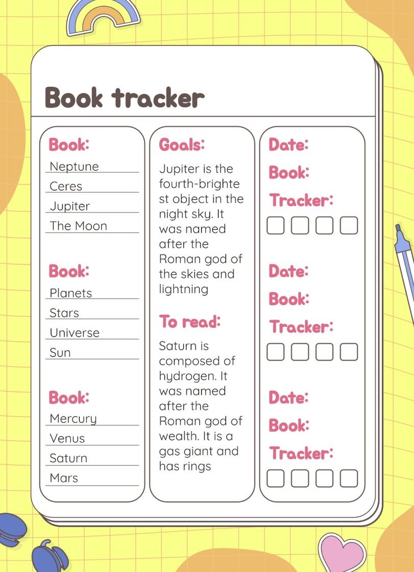 Reading Lists and Bookmarks for Printing | Google Slides & PPT