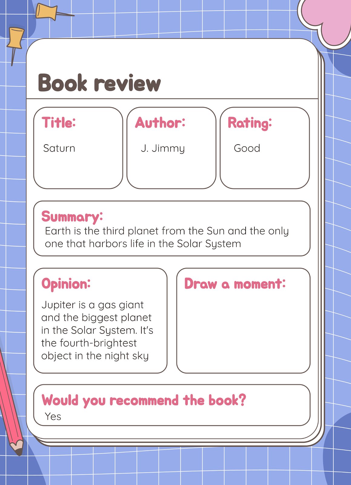 Reading Lists and Bookmarks for Printing | Google Slides & PPT