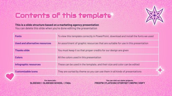Pink Glitter Y2K Agency | Google Slides and PowerPoint