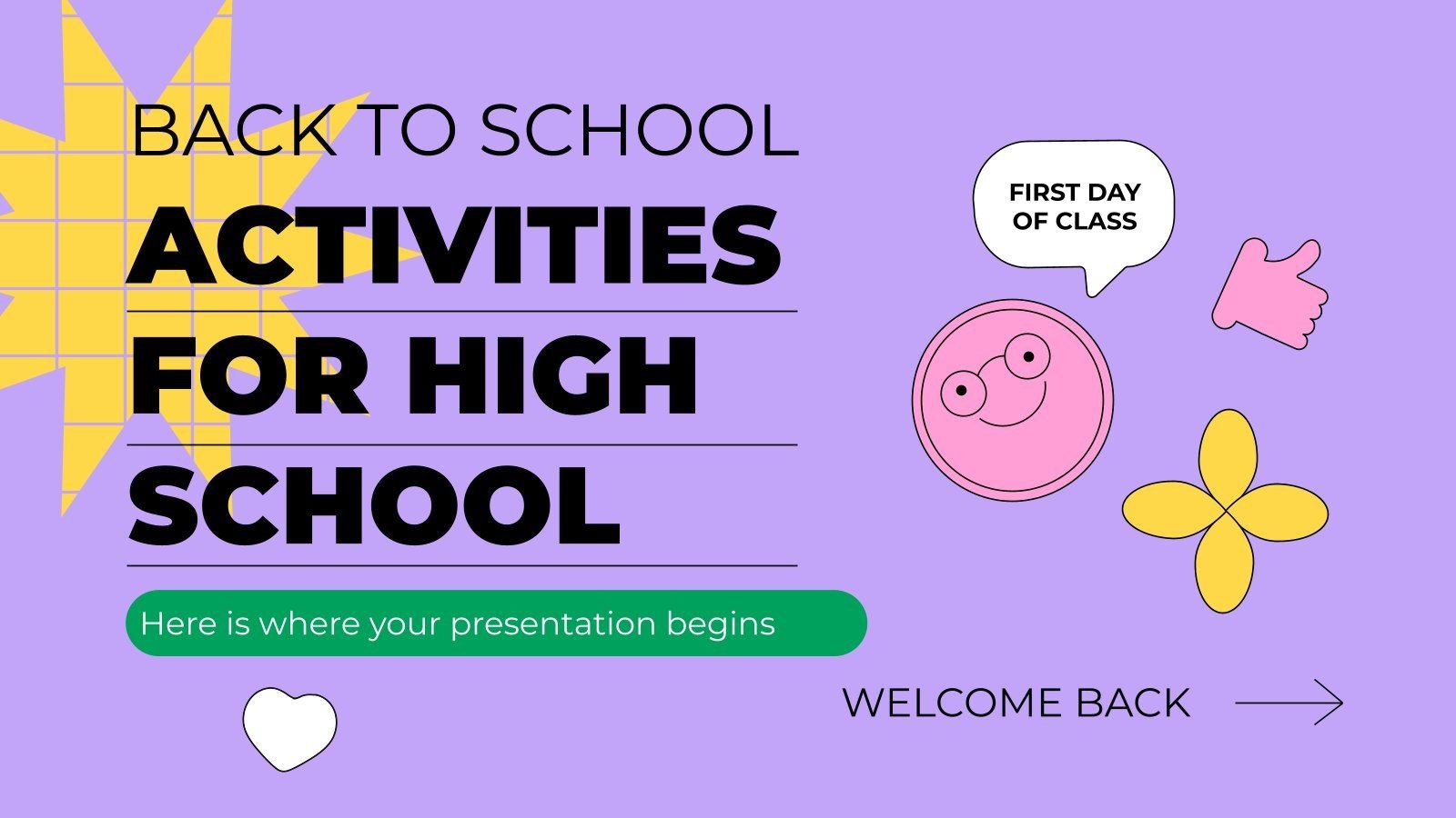Back to School Activities for High School | Google Slides