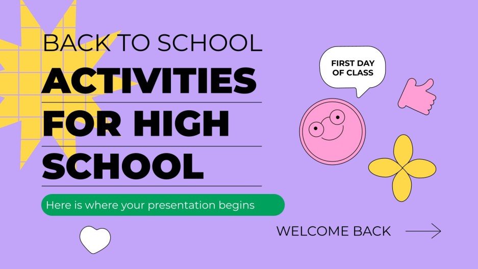 Back to School Activities for High School | Google Slides