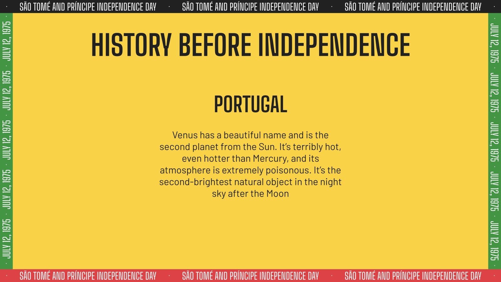 Día de la independencia de Santo Tomé y Príncipe