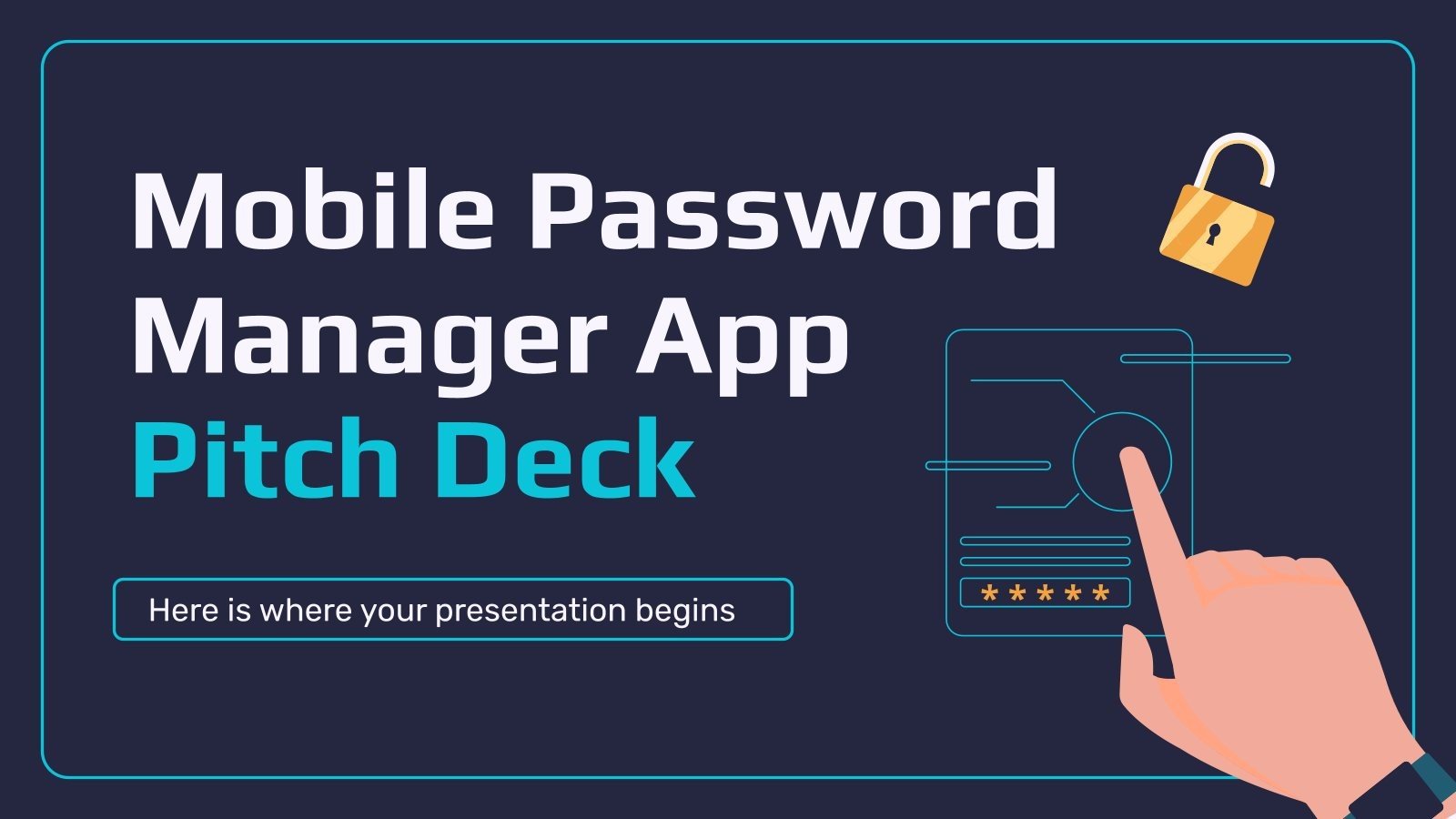 Mobile Password Manager App Pitch Deck | Google Slides and PPT