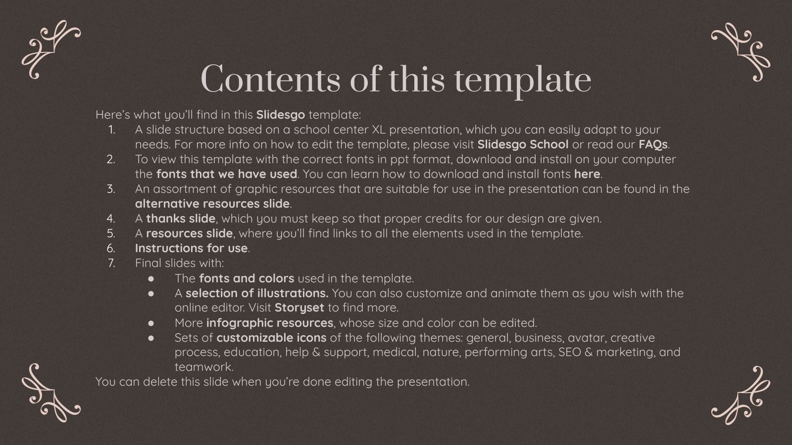 Dark Academia Aesthetics School Center | Google Slides & PPT