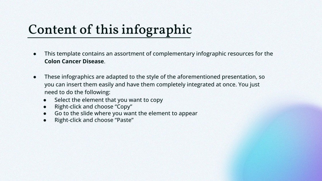 Colon Cancer Disease Infographics | Google Slides & PowerPoint