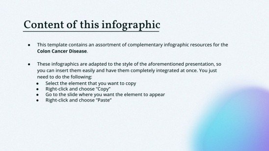 Colon Cancer Disease Infographics | Google Slides & PowerPoint