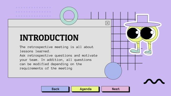 Reunión creativa retrospectiva | Google Slides y PowerPoint