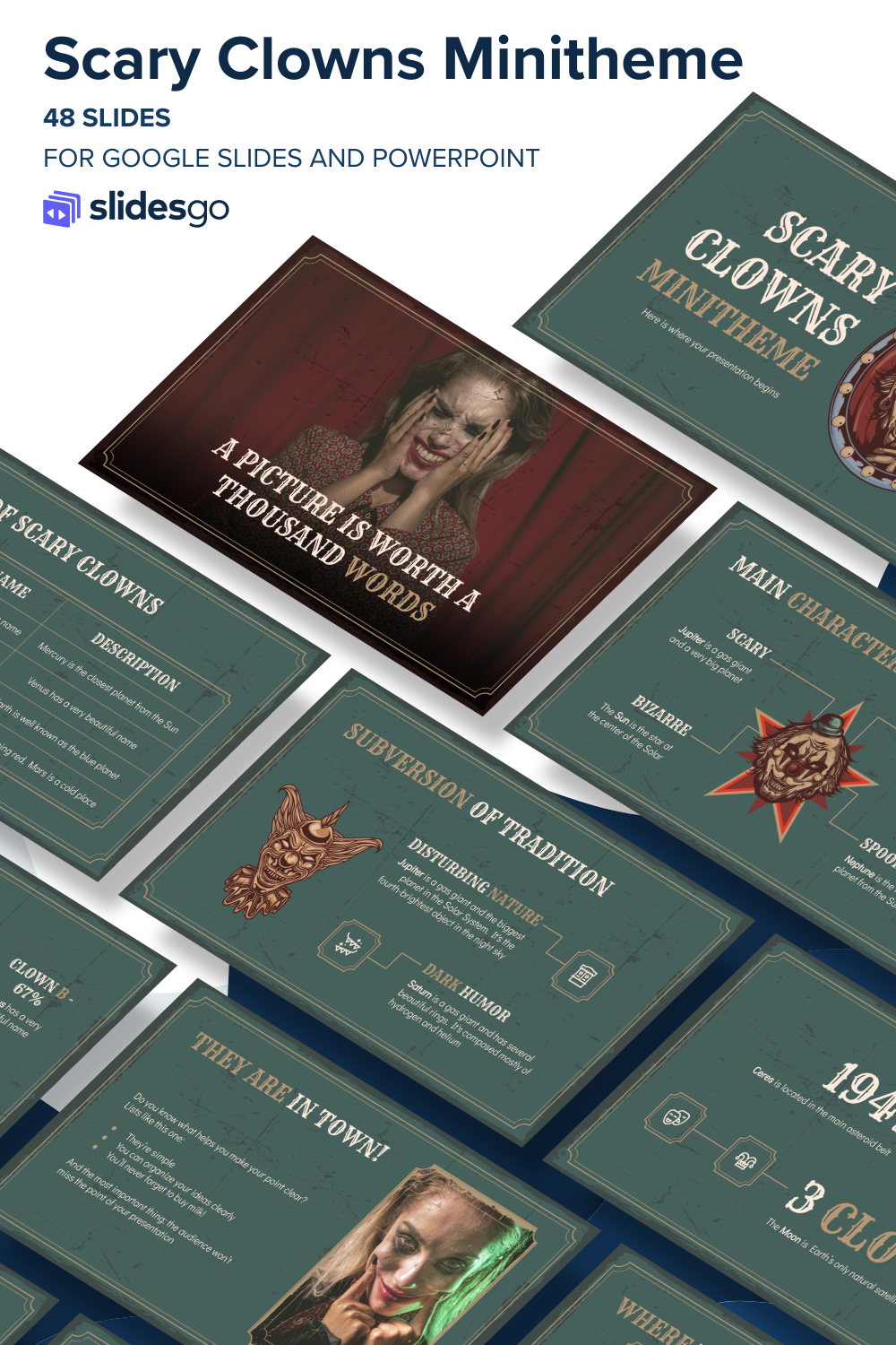 Scary Clowns Minitheme | Google Slides and PowerPoint