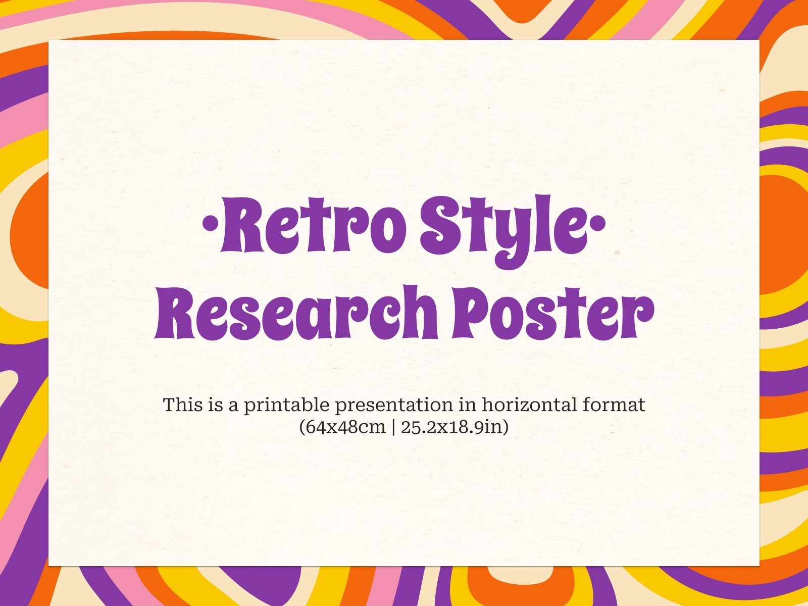 Retro Style Research Poster | Google Slides and PowerPoint