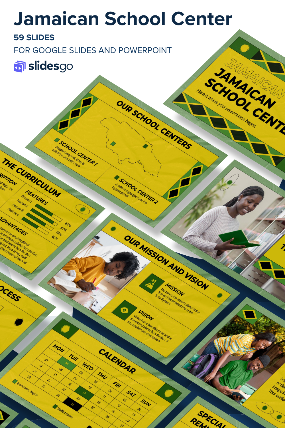 Jamaican School Center | Google Slides and PowerPoint