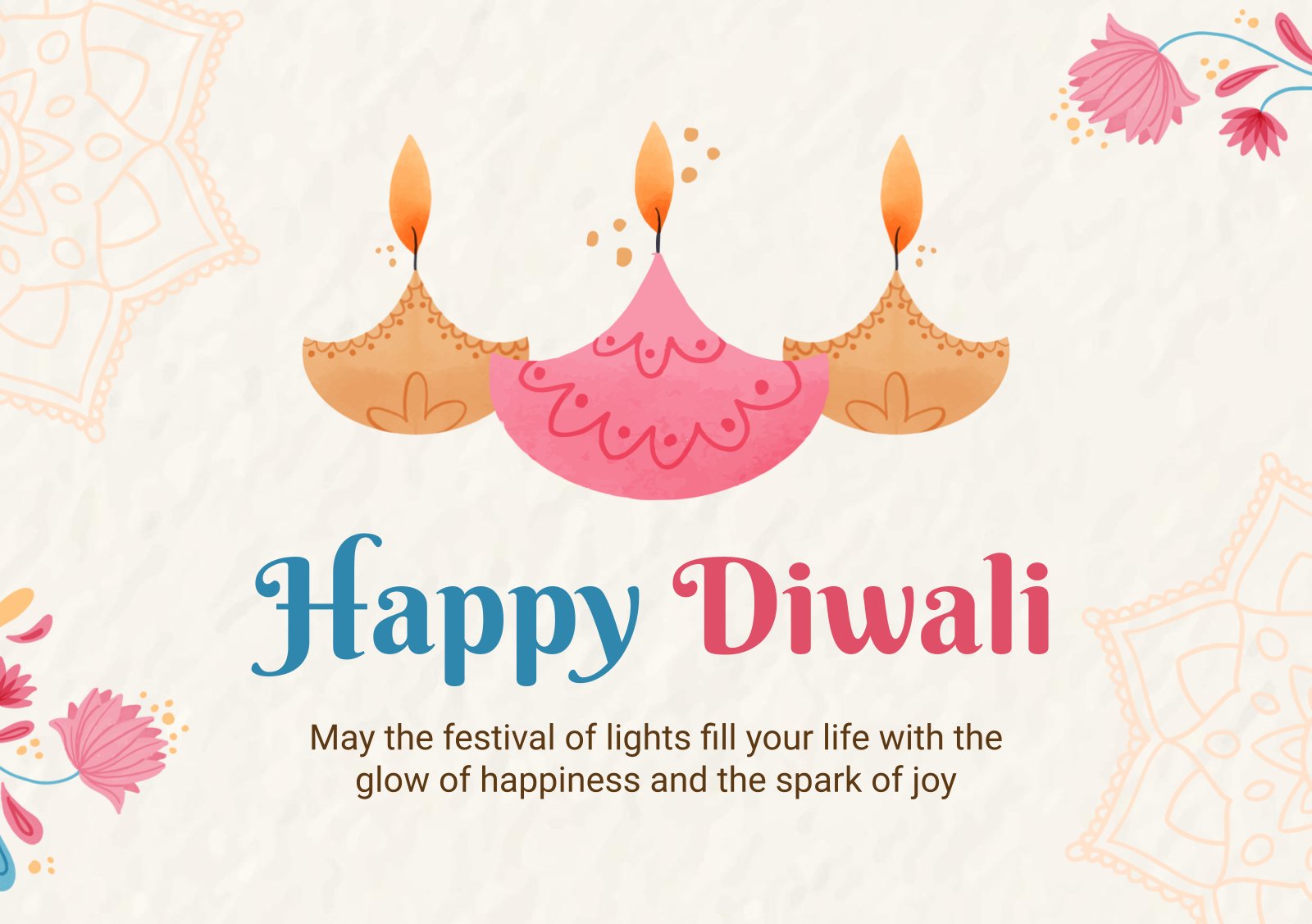 Happy Diwali Printable Cards | Google Slides and PowerPoint