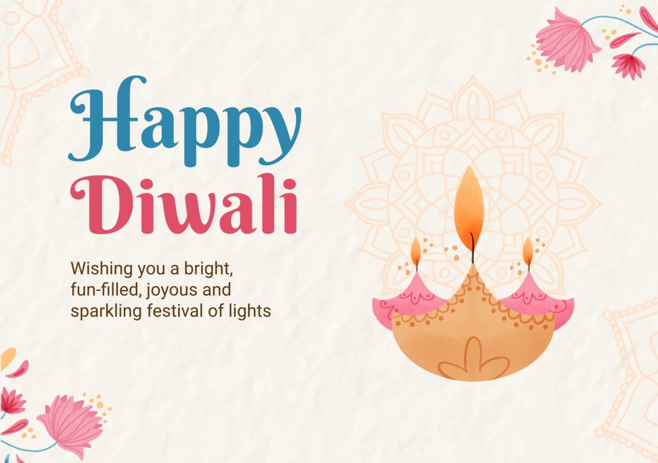 Happy Diwali Printable Cards | Google Slides and PowerPoint