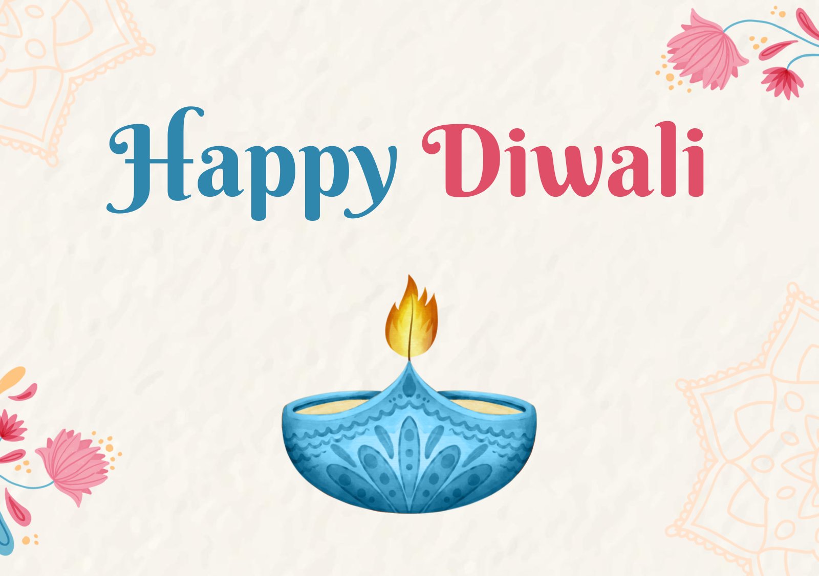 Happy Diwali Printable Cards | Google Slides and PowerPoint